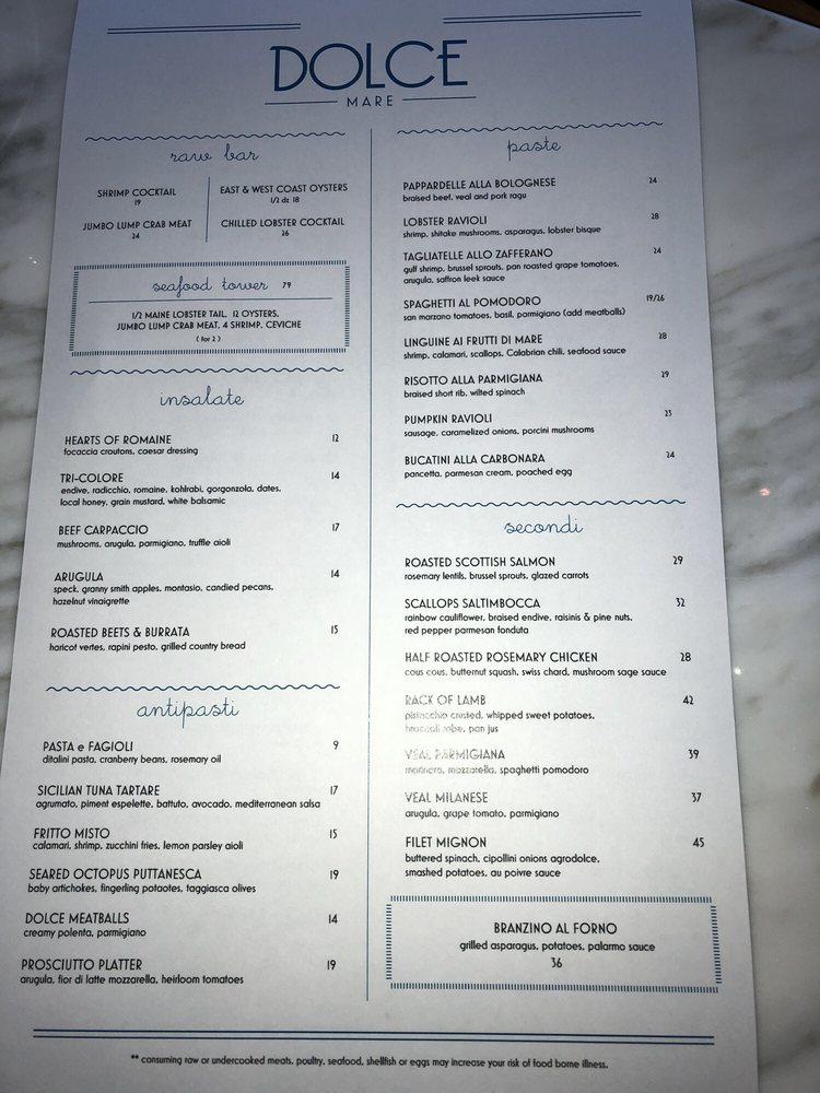 Menu at Linguini By The Sea restaurant, Atlantic City