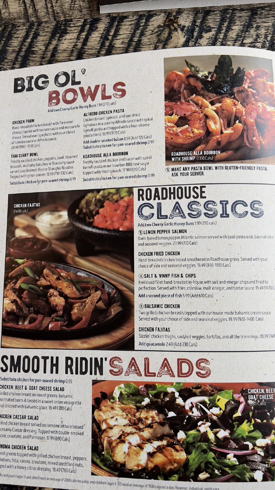 Menu at Kelseys Original Roadhouse pub & bar, Thunder Bay