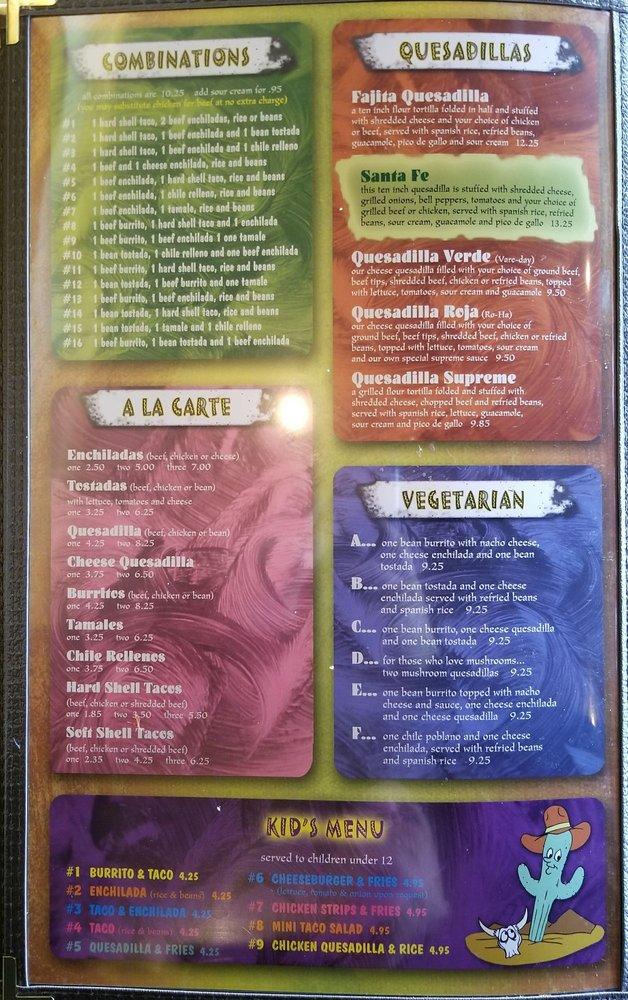 Menu at Los Agaves Mexican Grill restaurant, Iowa City
