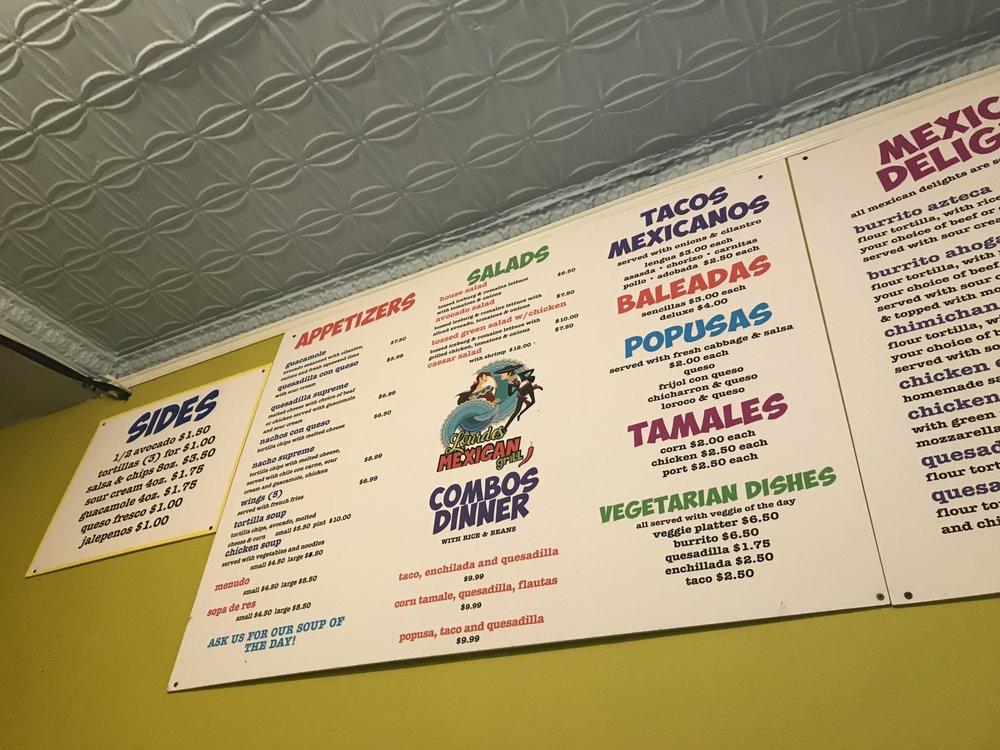 Menu at Lourdes Mexican Grill restaurant, Oyster Bay