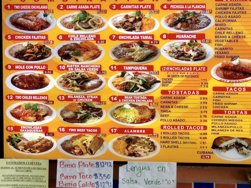 Menu at Lupe's Cafe, Poway