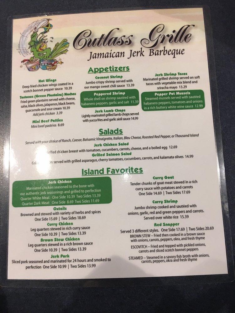 Menu at Cutlass Grille pub & bar, Chesapeake, 805 Battlefield Blvd N ...