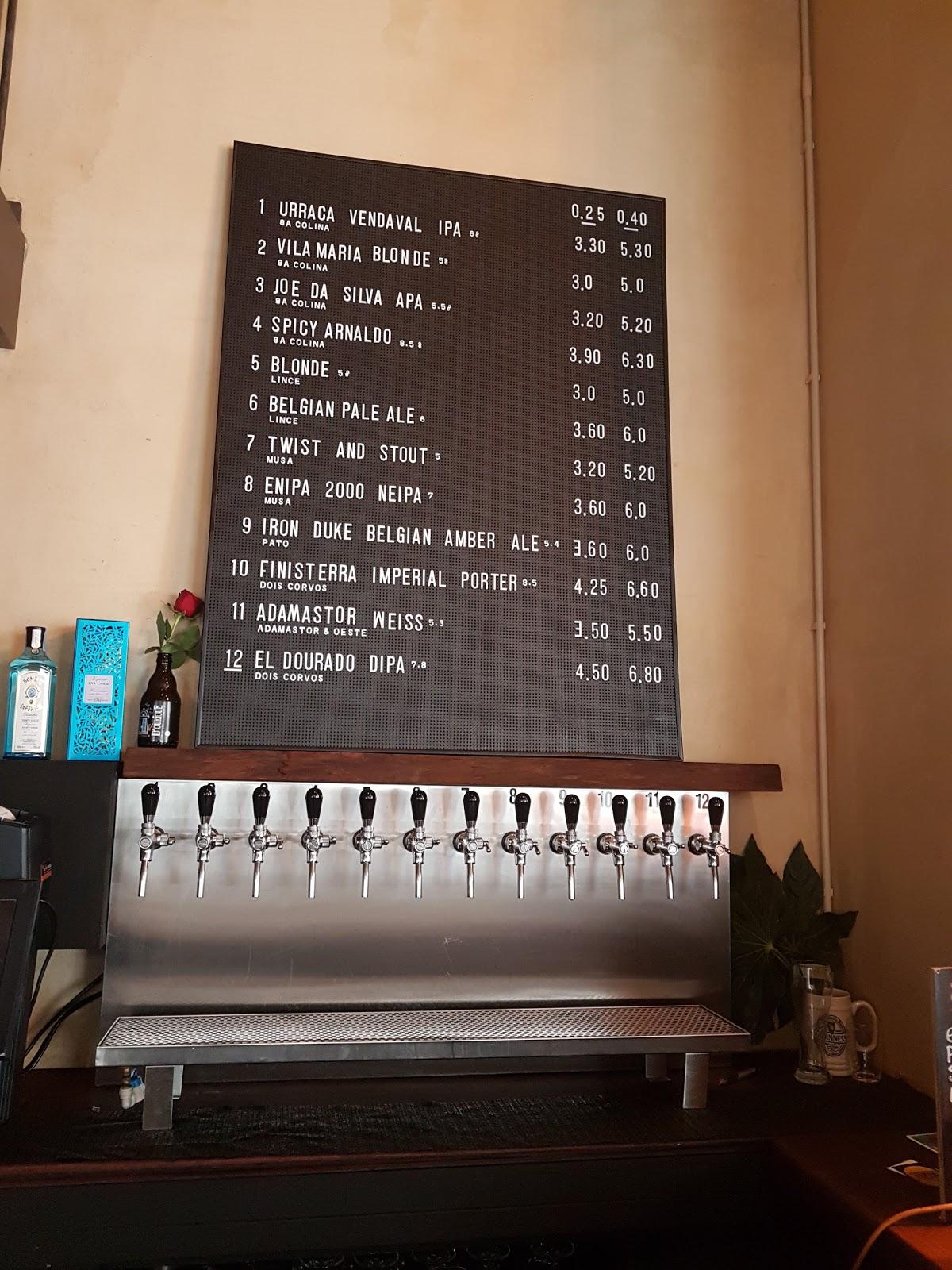 Menu em Crafty Corner pub & Bar, Lisboa, R. de São João da Praça 95