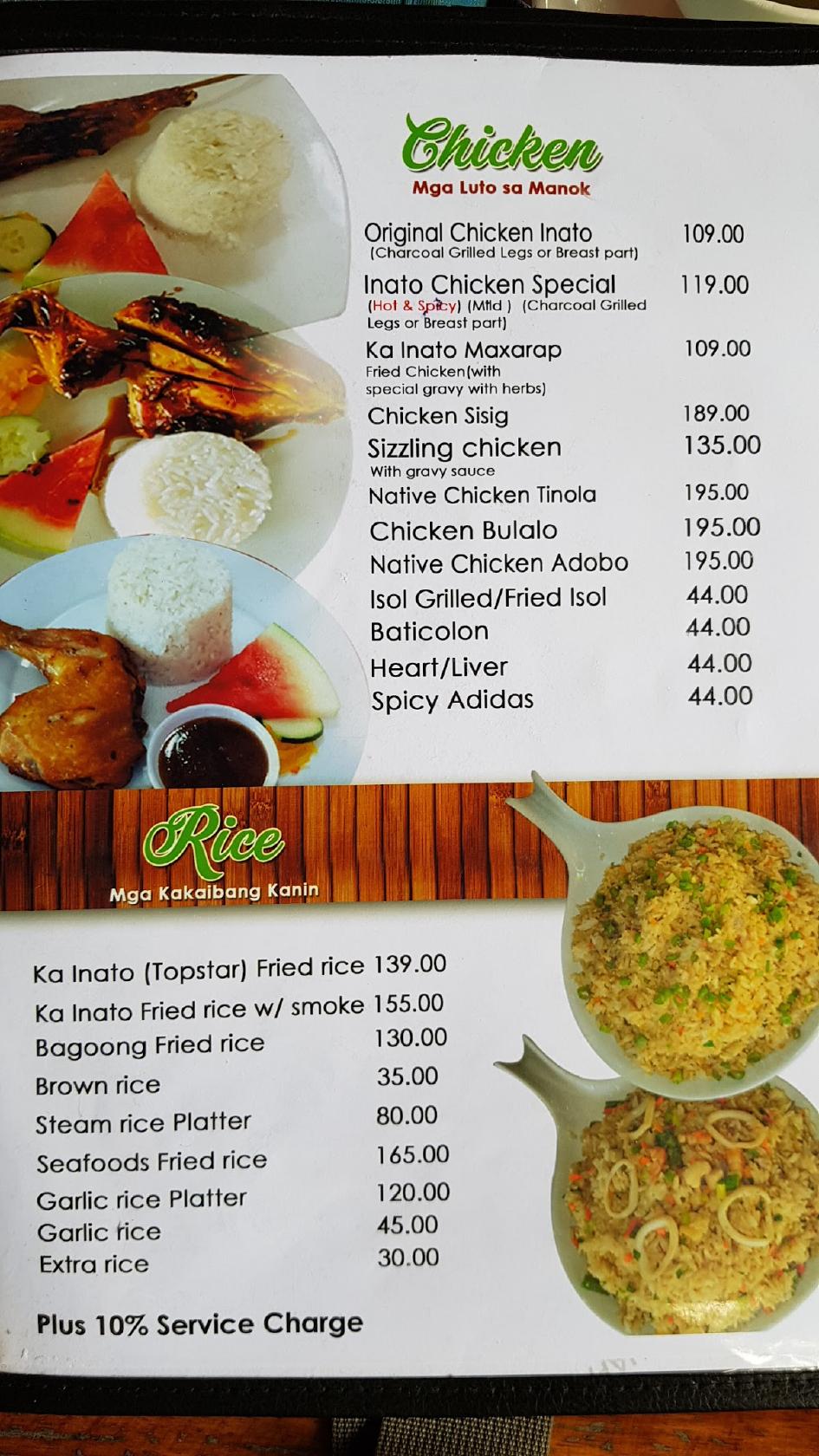 Menu at Ke Nikko Bar & Restaurant, Puerto Princesa, SJD Building