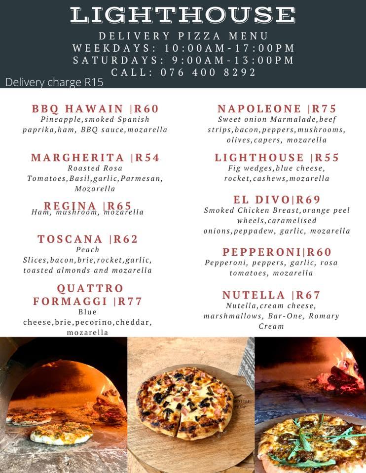 Menu at Lighthouse Cafe & Guesthouse, Groblersdal