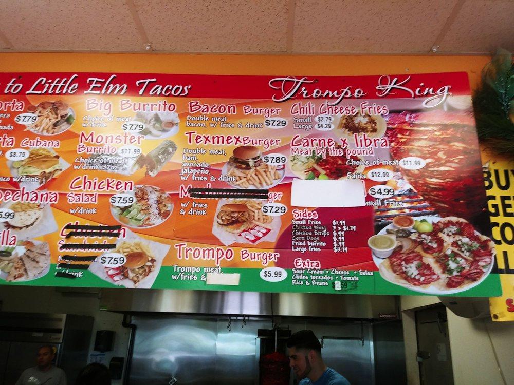 Menu at Little Elm Taqueria & Grill restaurant, Little Elm