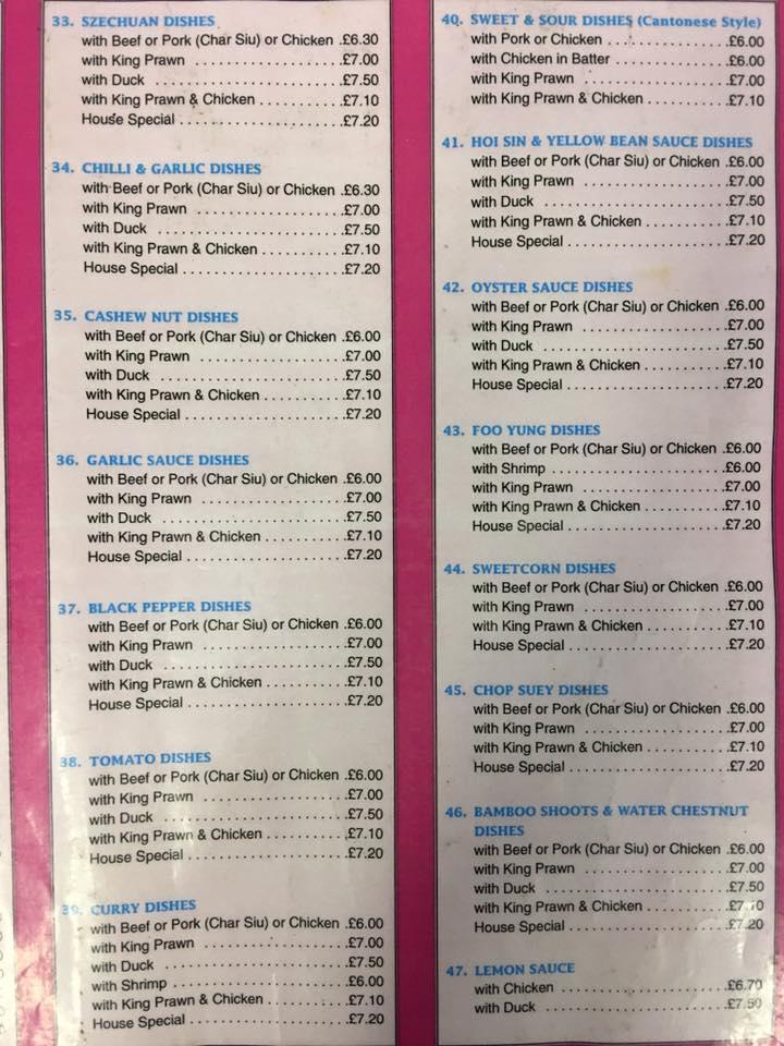 Menu at Merton Way Chinese Takeaway restaurant, Newcastle upon Tyne, 26 ...