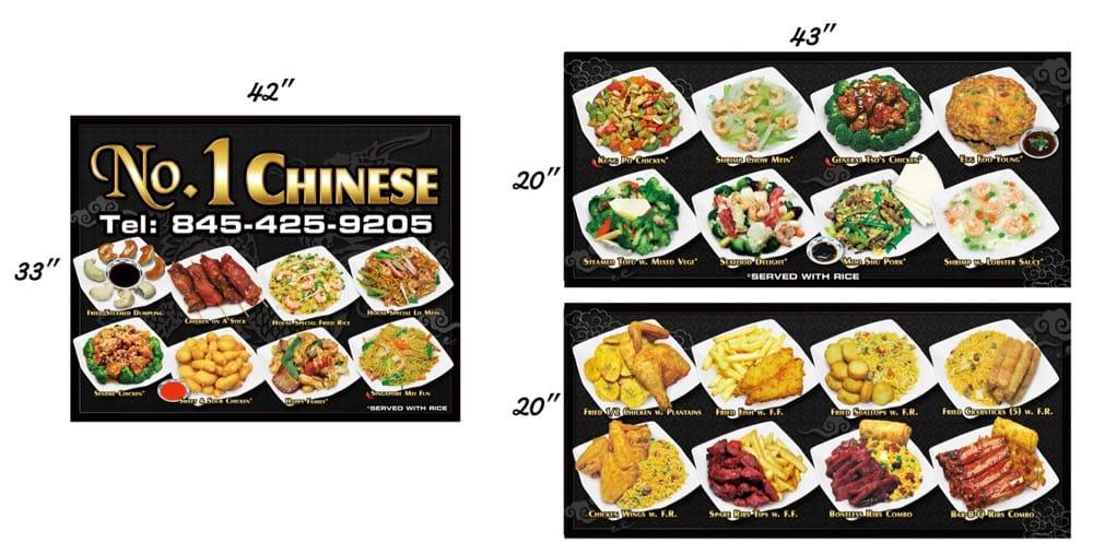 Menu at Number One restaurant, Spring Valley