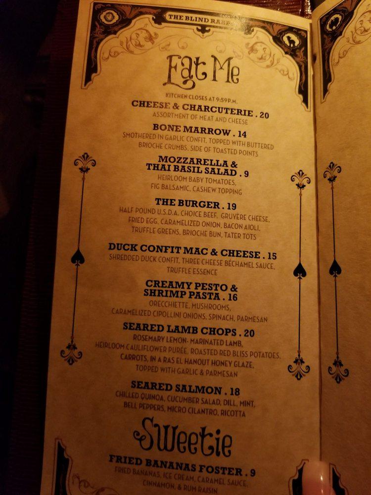 Menu at The Blind Rabbit pub & bar, Anaheim