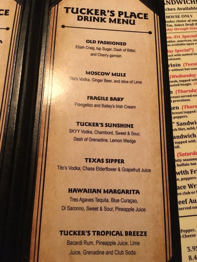 Menu at Tucker's Place steakhouse, Mehlville, Union Rd