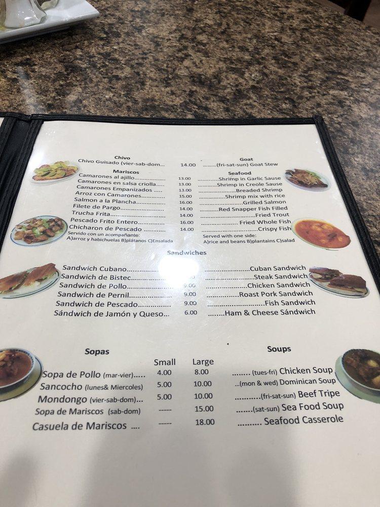 Menu at Ambar Restaurant, Sleepy Hollow