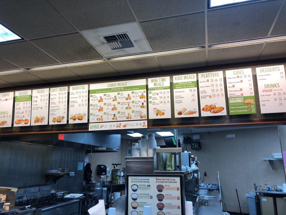 Menu at Taco Time NW fast food, Tumwater, Capitol Blvd SE