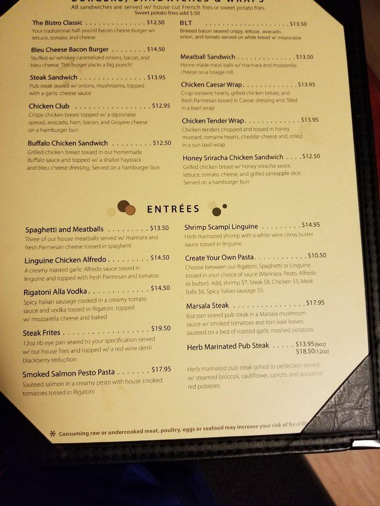 Menu at Lakeside Bistro restaurant, Allyn-Grapeview