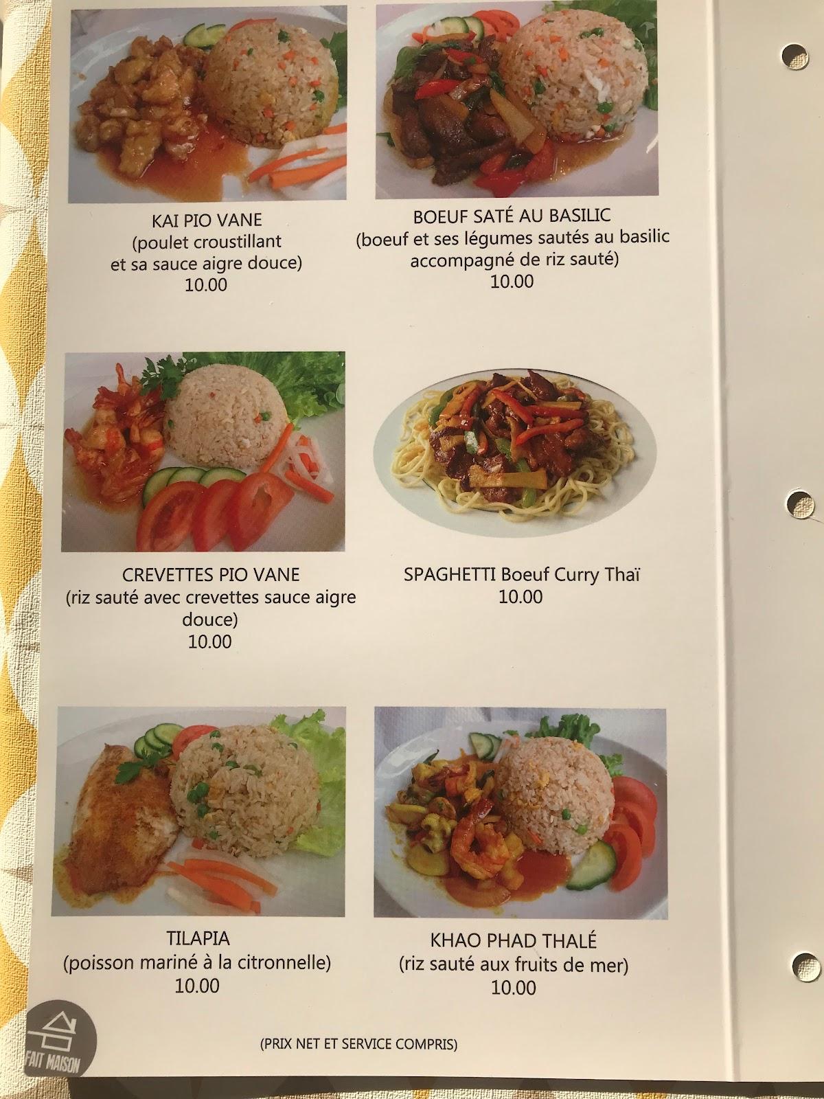 Menu at Pho 12 restaurant, Noisiel