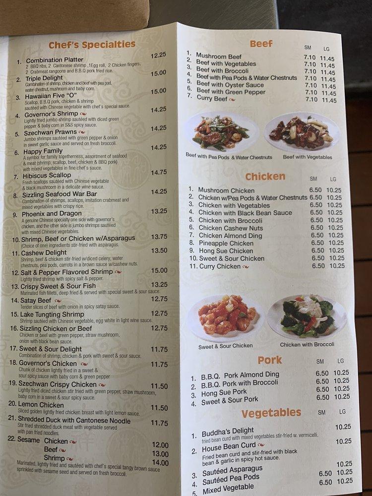 Menu at Szechwan Palace Richmond restaurant, Richmond, Kenosha St A