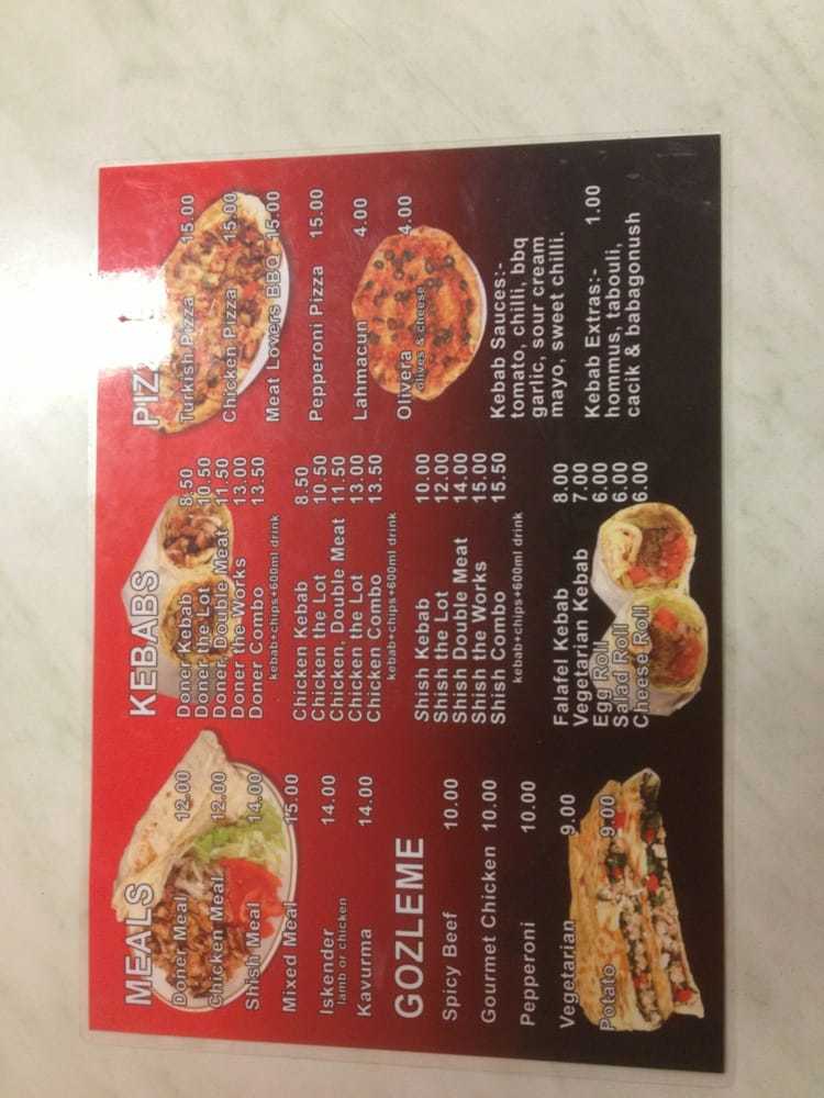 Menu at Turkish Kitchen Gosnells restaurant, Gosnells