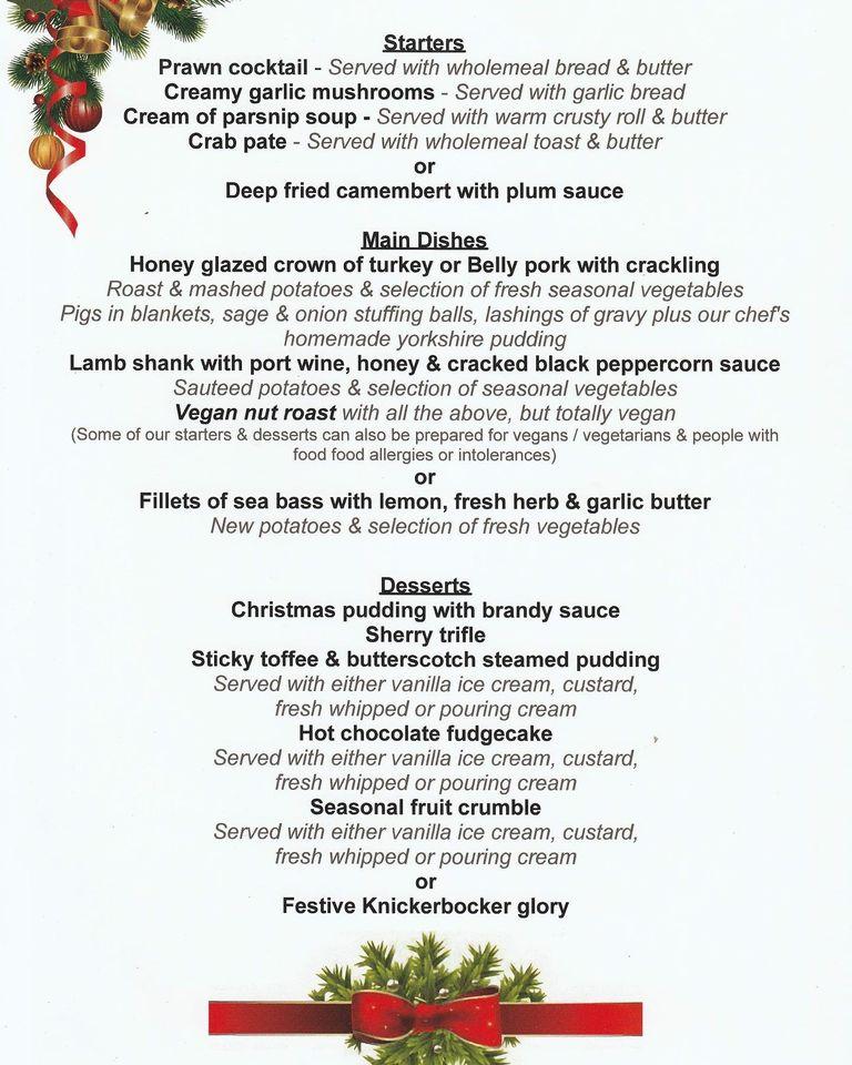 Menu at Waterfront Hotel restaurant, Deal