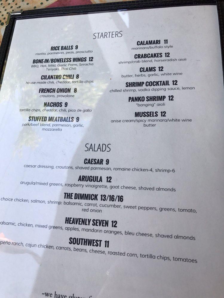 Menu at Historic Dimmick Inn pub & bar, Milford