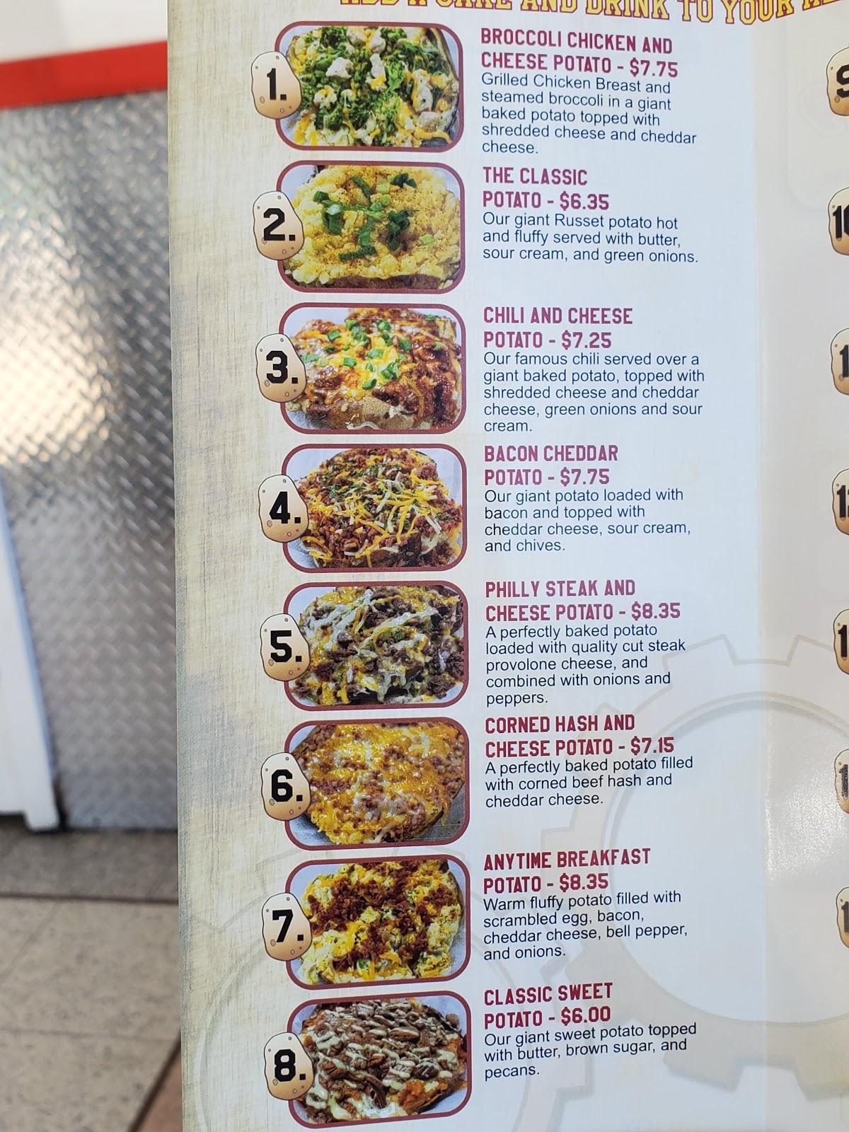 Menu at Georgia Potato Factory restaurant, Jonesboro, Tara Blvd