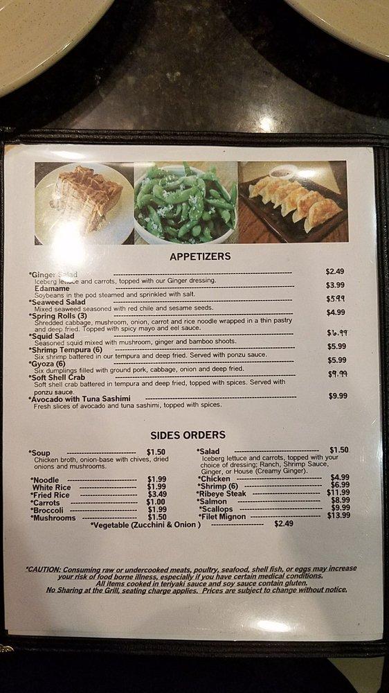 Menu at Little Tokyo Cafe, Knoxville, Mountain Grove Dr
