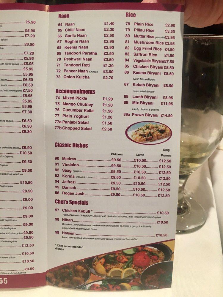 Menu at Miran Masala (Indian/Punjabi/Pakistani/Desi) Kensington Olympia ...