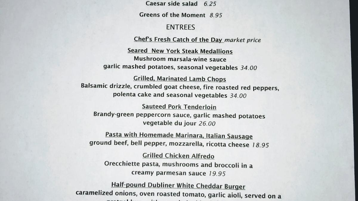 Menu at Saute' on 6th pub & bar, Clarkston