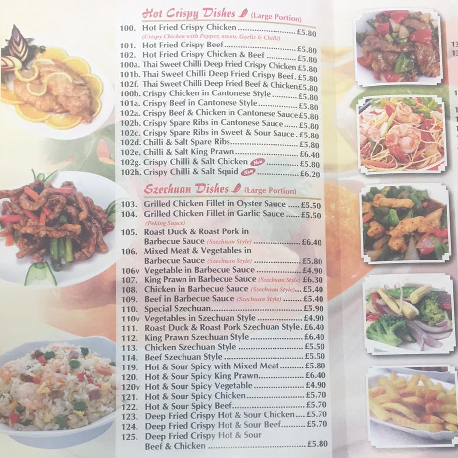 Menu at May Fong fast food, Plymouth
