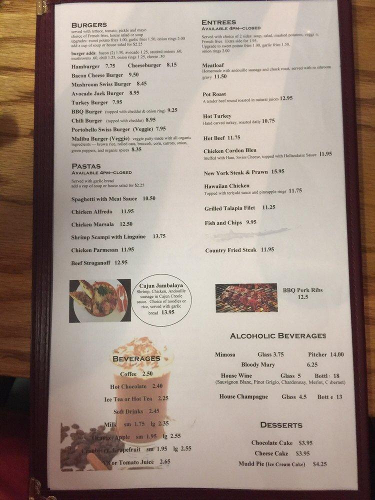 Menu at Cornerstone Cafe & Bar, West Sacramento