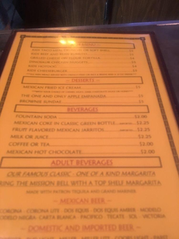Menu at La Cina restaurant, Detroit