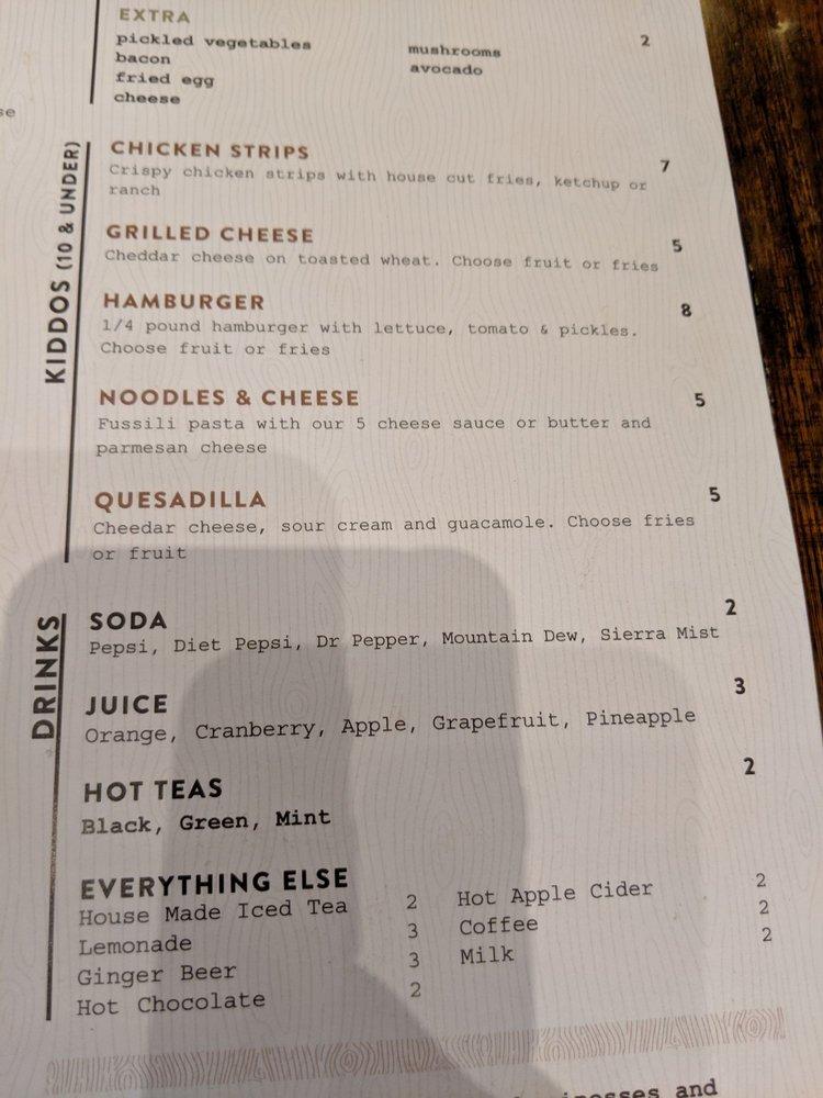 Menu at Long Timber Brewing pub & bar, Monroe