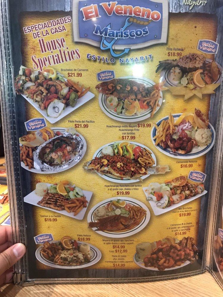 Menu at Marisco's El Veneno pub & bar, Chicago, S Pulaski Rd #4151