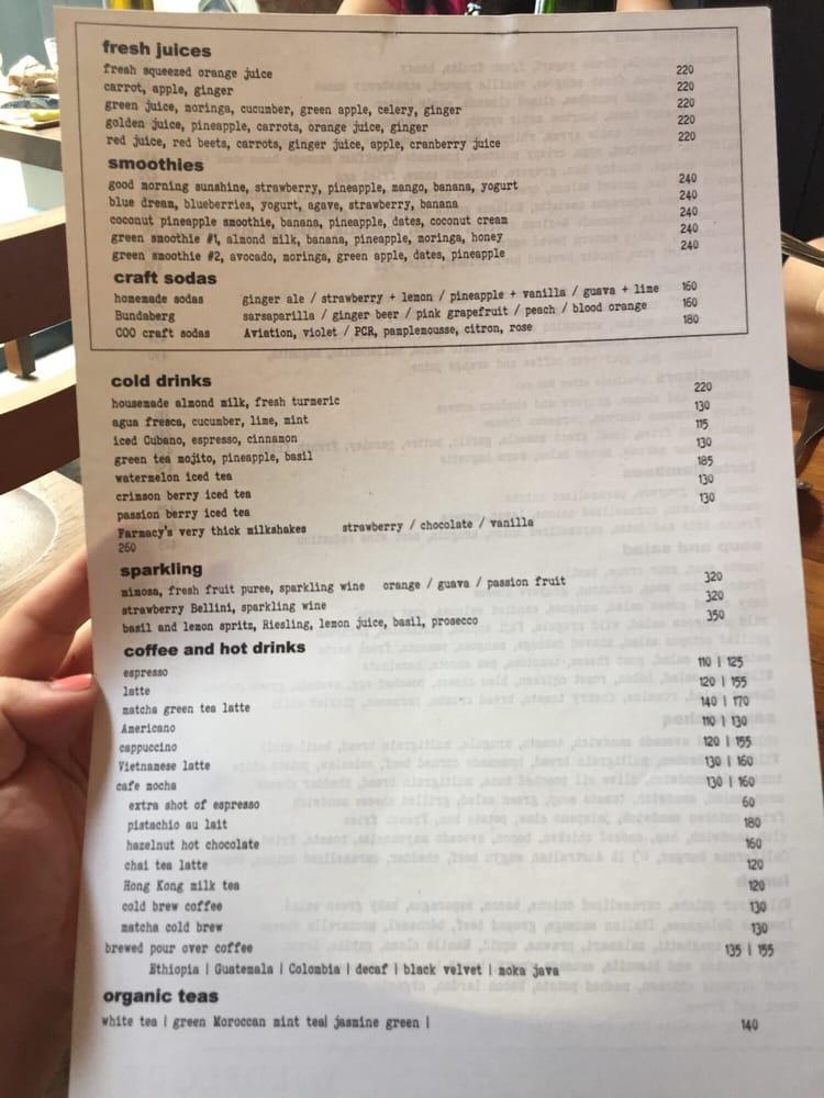 Menu at Wildflour Restaurant - Rada, Legazpi Village, Makati, Ground Floor
