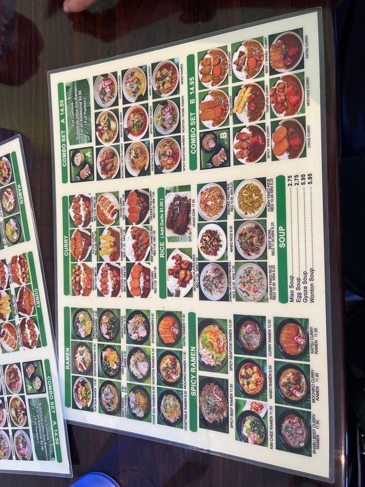 Menu at Sun Sun Ramen and Curry restaurant, Honolulu