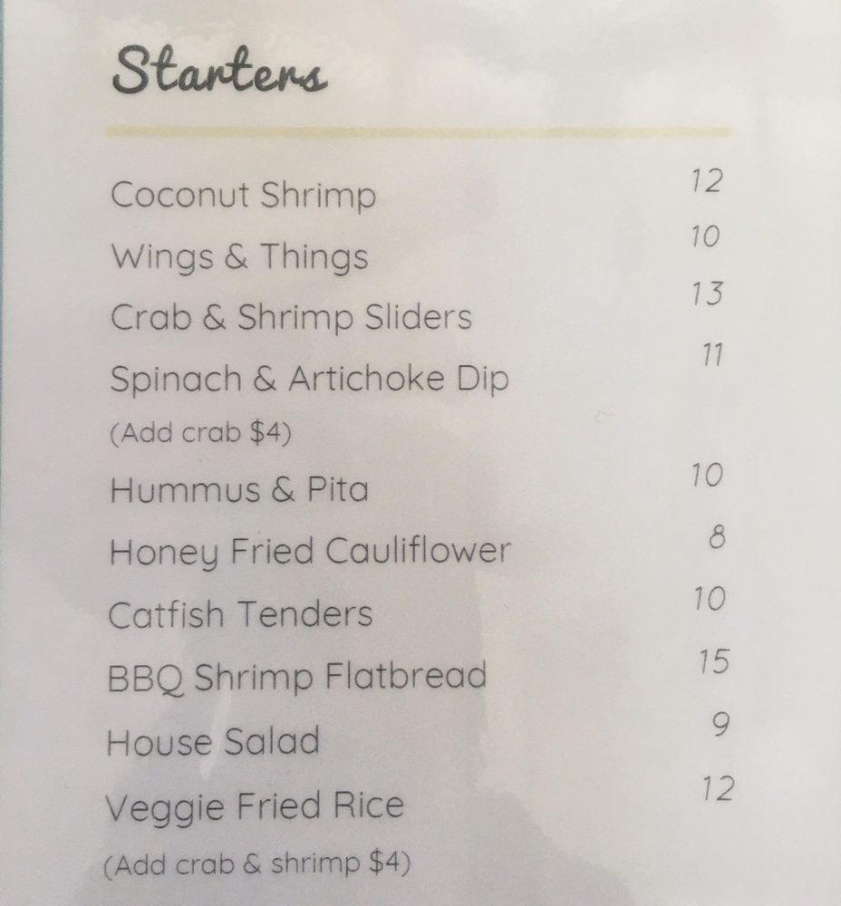 Menu at His & Hers restaurant, Washington
