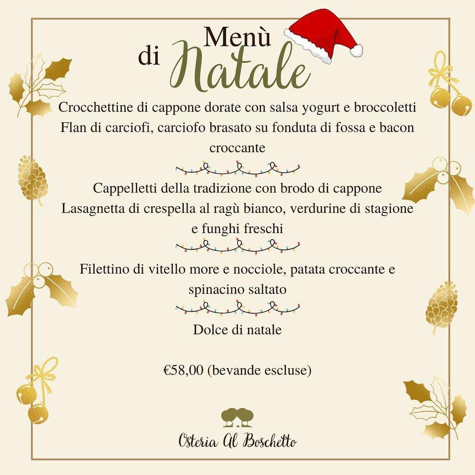 Menu da Osteria al boschetto ristorante, Fornace Zarattini