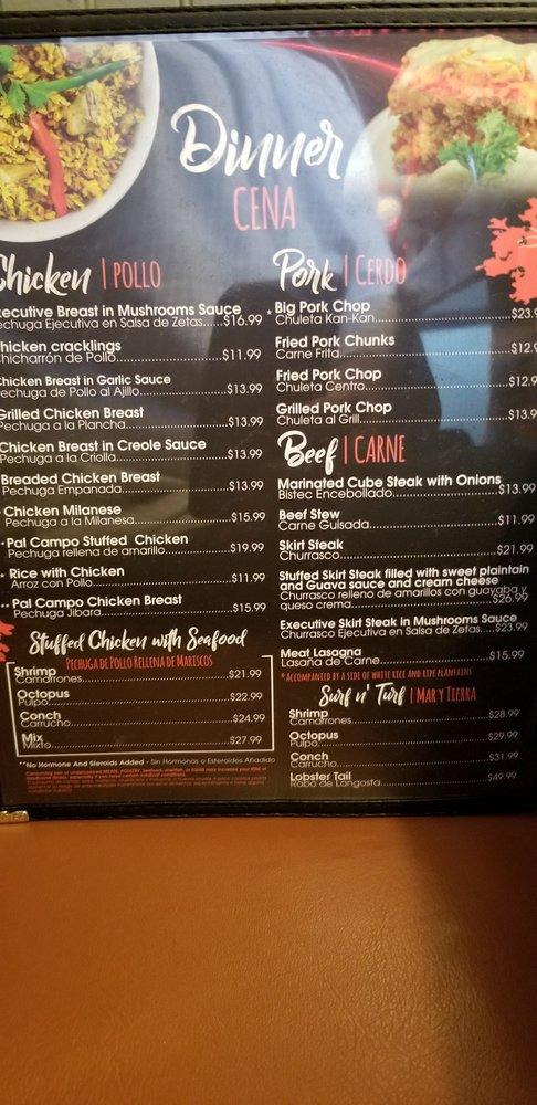 Menu at Pal Campo Restaurant Tampa, Tampa