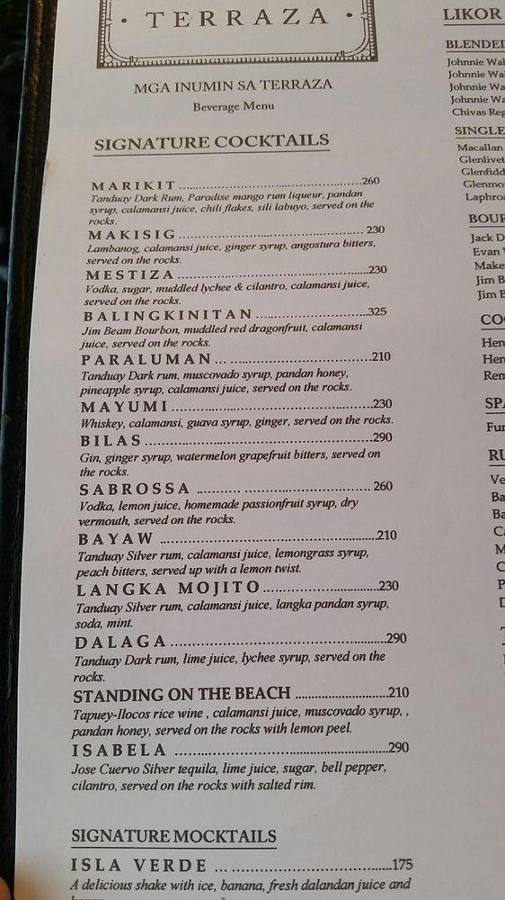 Menu at Balay Dako restaurant, Tagaytay, Tagaytay - Nasugbu Hwy