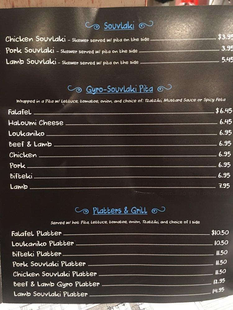 Menu at Greek Spot The Restaurant, Red Bank