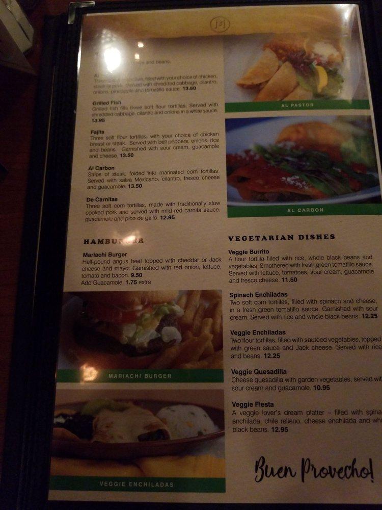 Menu at El Mariachi restaurant, Wareham