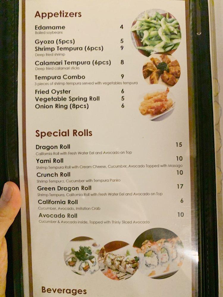 Menu at Fuji Teppanyaki & Sushi restaurant, Lynnwood