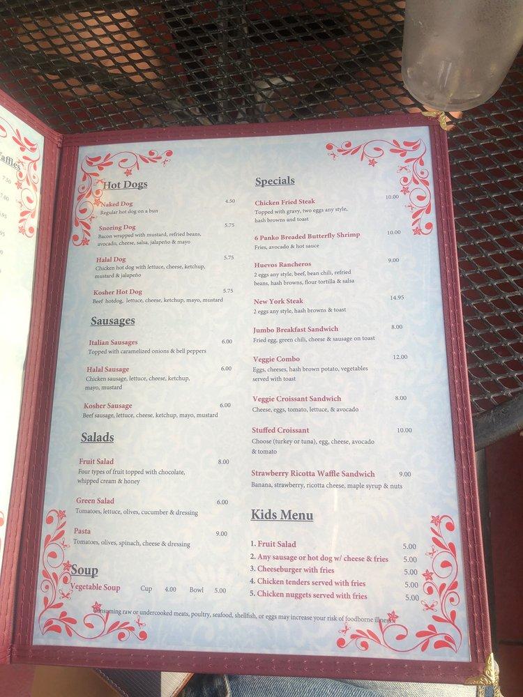Menu at Geronimo Restaurant, Tucson