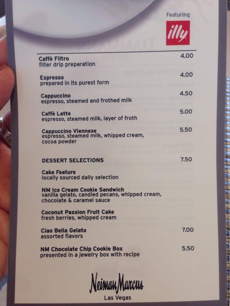 Menu at NM Cafe, Las Vegas