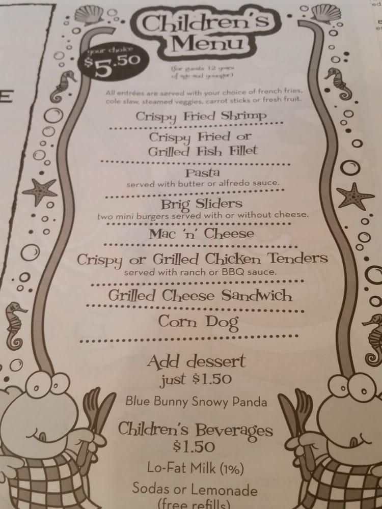 Menu at Brigantine Seafood restaurant, Escondido, 421 W Felicita Ave