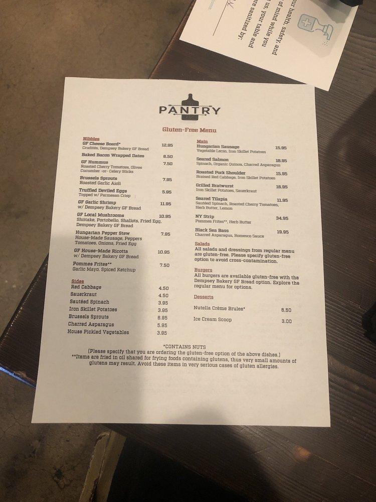 Menu at The Pantry Restaurant, Little Rock, N Rodney Parham Rd