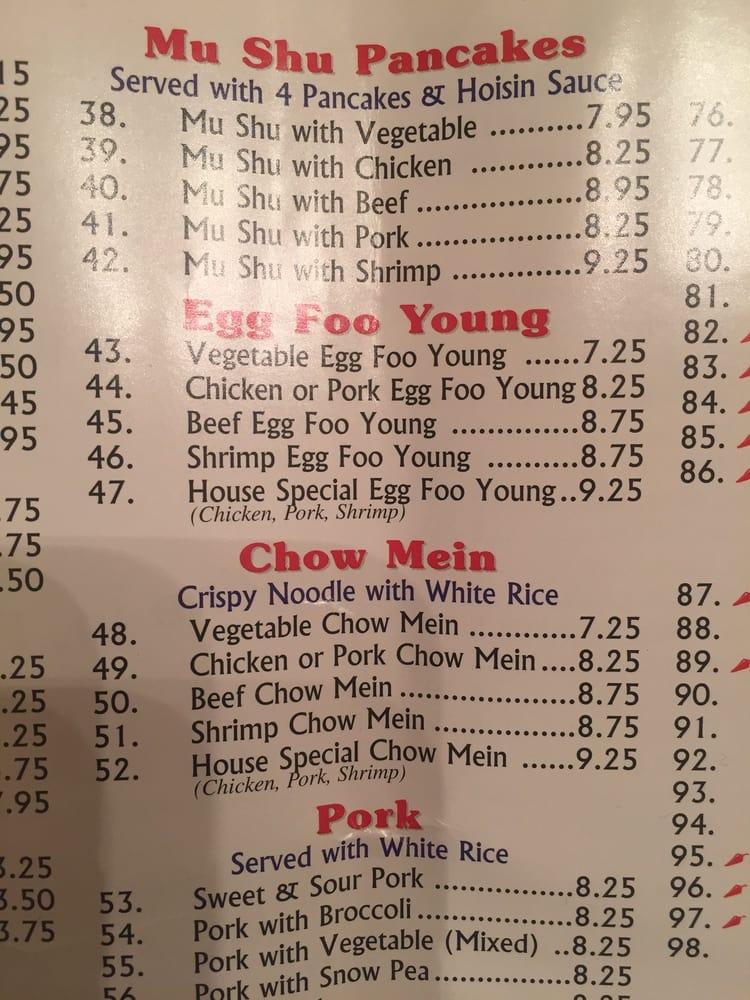 Menu at Golden Pot restaurant, McKinney, S Lake Forest Dr