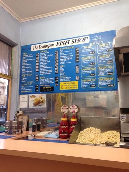 Menu at Kensington Fish & Chips fast food, Kensington