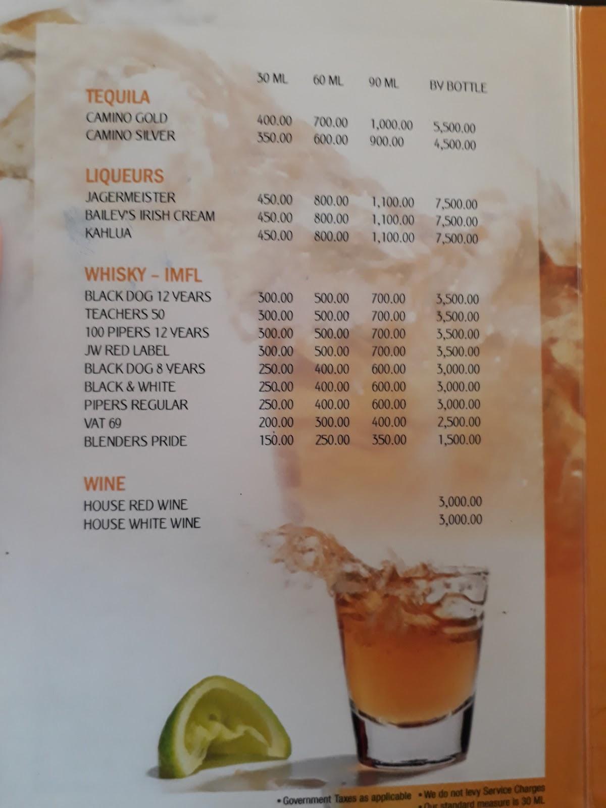 Menu at The Green Emerald - Forest Hill & Country Club, Karoran