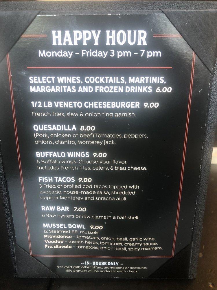 Menu at Venetian Italian Eatery restaurant, Edgewood
