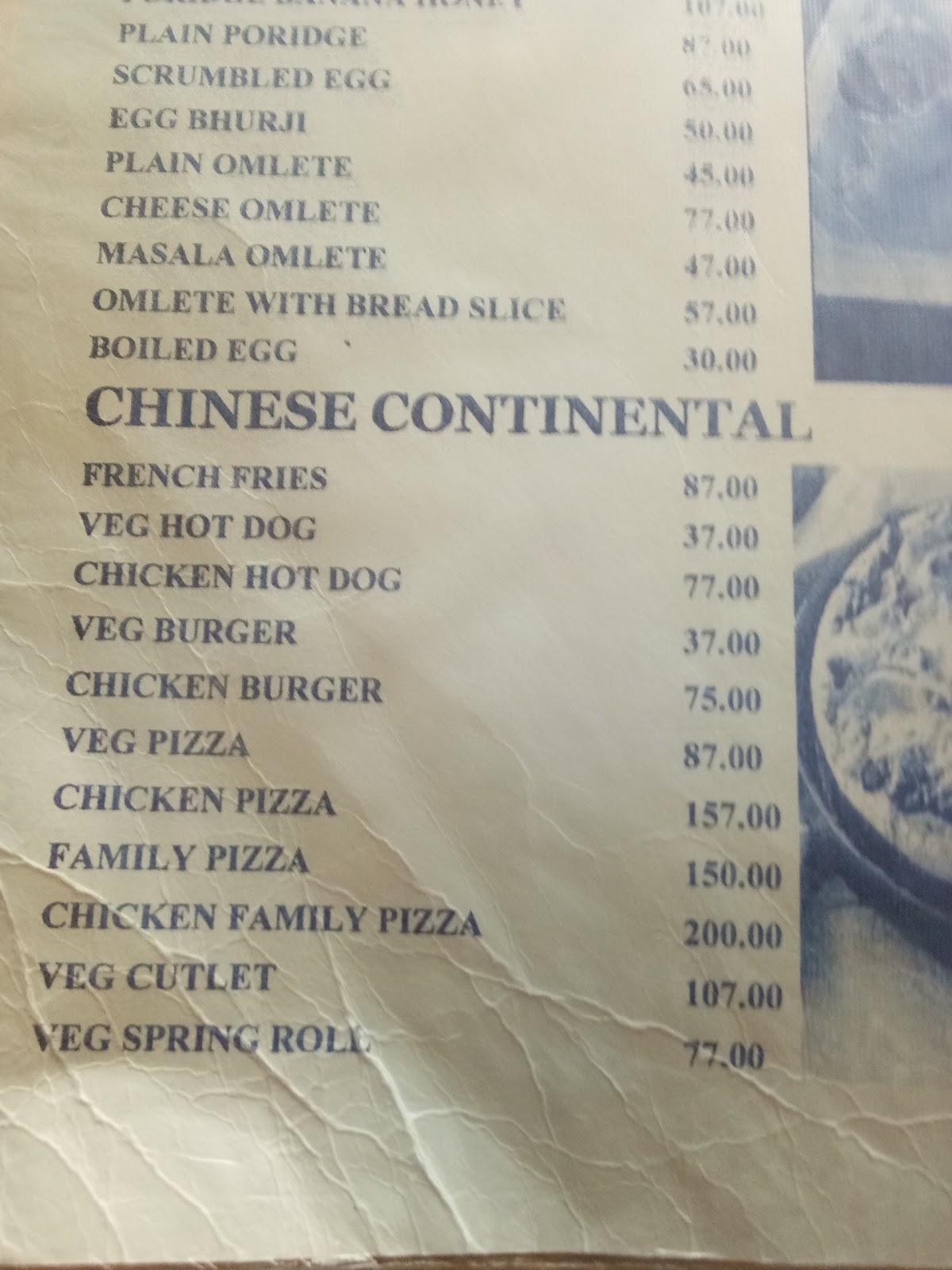 Menu at Auli 'D' Food Plaza, Joshimath