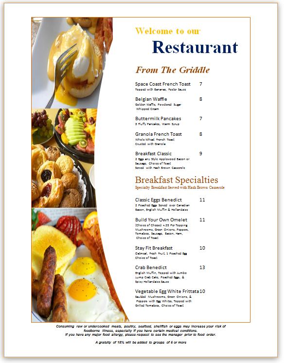 Menu at 3 Wishes Restaurant & Lounge, Cocoa Beach